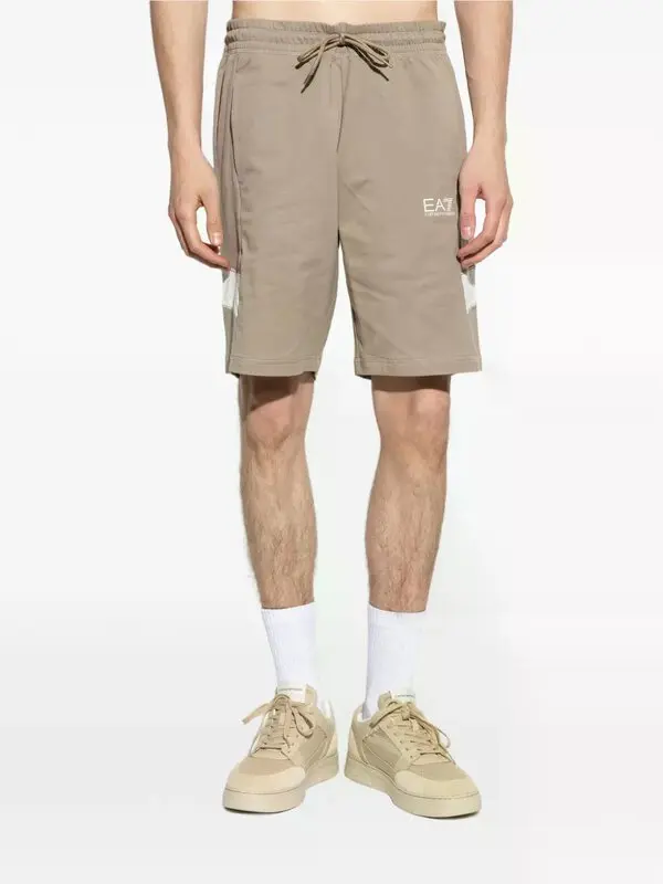 EA7 Logo-print Drawstring Track Shorts