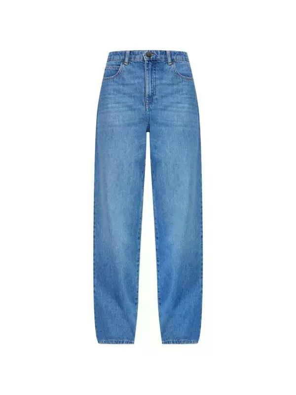 Emporio Armani Logo Plaque Straight-leg Jeans - Blue