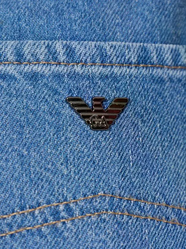 Emporio Armani Logo Plaque Straight-leg Jeans