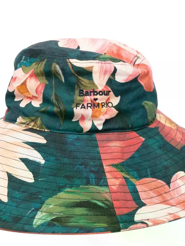 Barbour X Farm Rio Floral-print Sun Hat