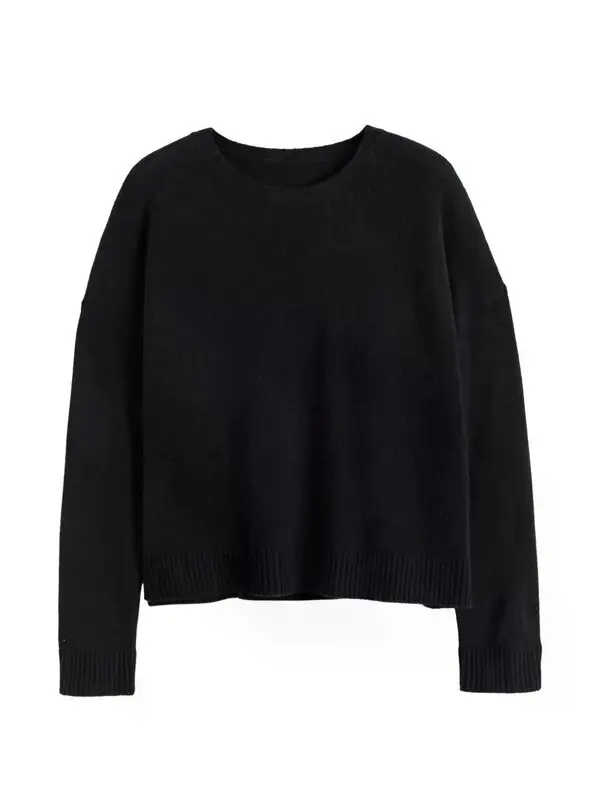 Chinti & Parker Knitted Crew Neck Sweater - Black