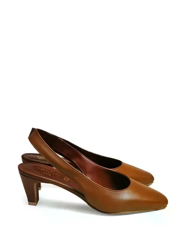 POCHE PARIS Square-toe Slingback Pumps