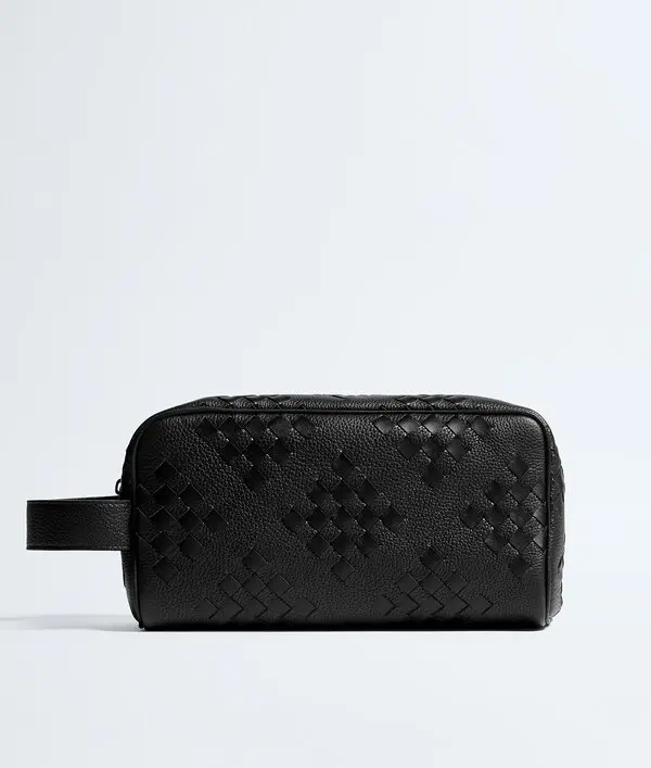 Bottega Veneta Intrecciato Travel Pouch - Black