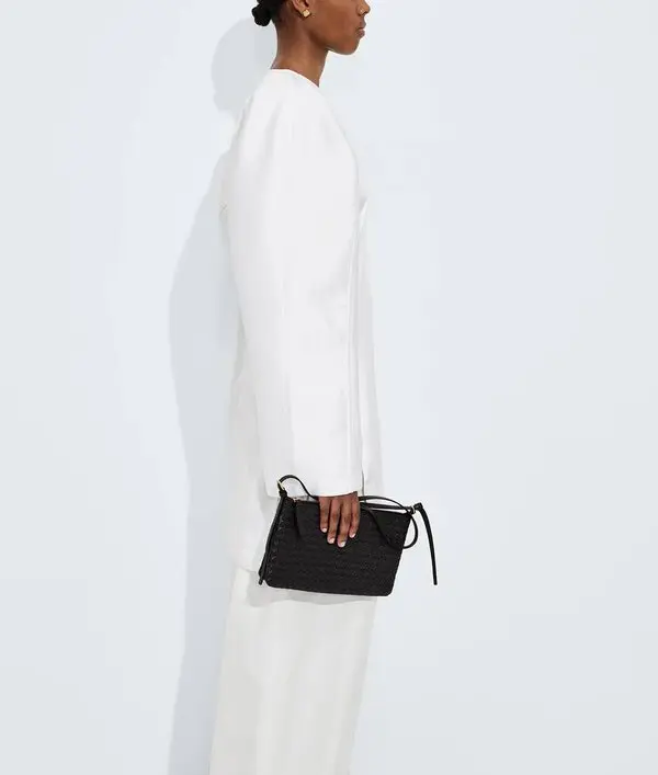 Bottega Veneta Intrecciato Piccolo Medium Pouch - Black
