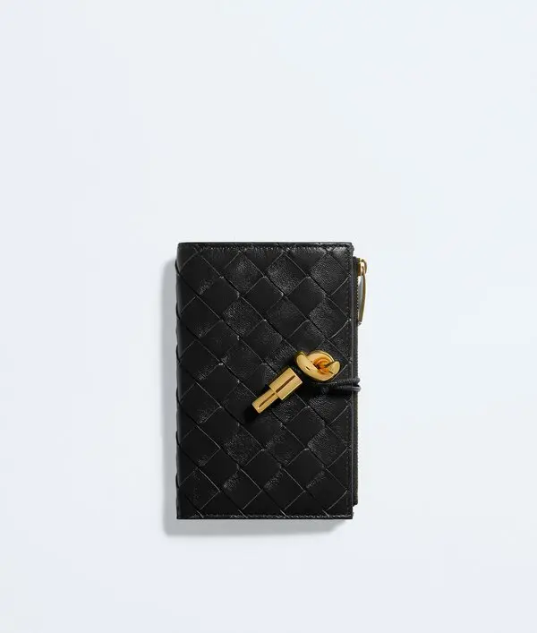 Bottega Veneta Andiamo Medium Bi-fold Wallet - Black