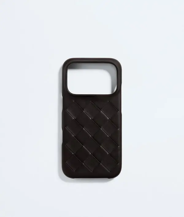 Bottega Veneta Intrecciato Iphone 17 Pro Case - Espresso
