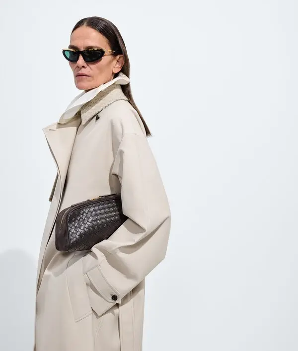 Bottega Veneta Large Nodo Pouch - Espresso