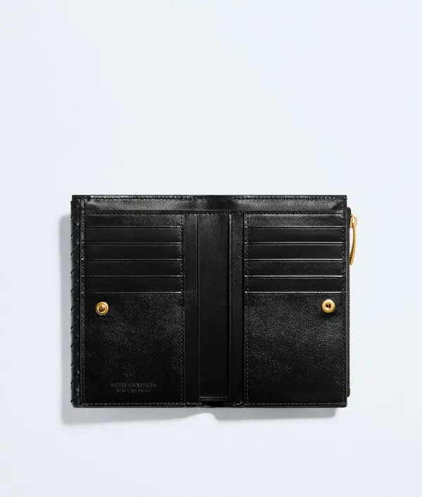 Bottega Veneta Intrecciato Piccolo Medium Bi-fold Zipped With Flap