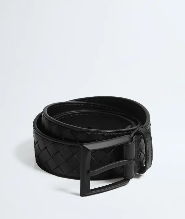 Bottega Veneta Solo Belt - Black/nero Opaco