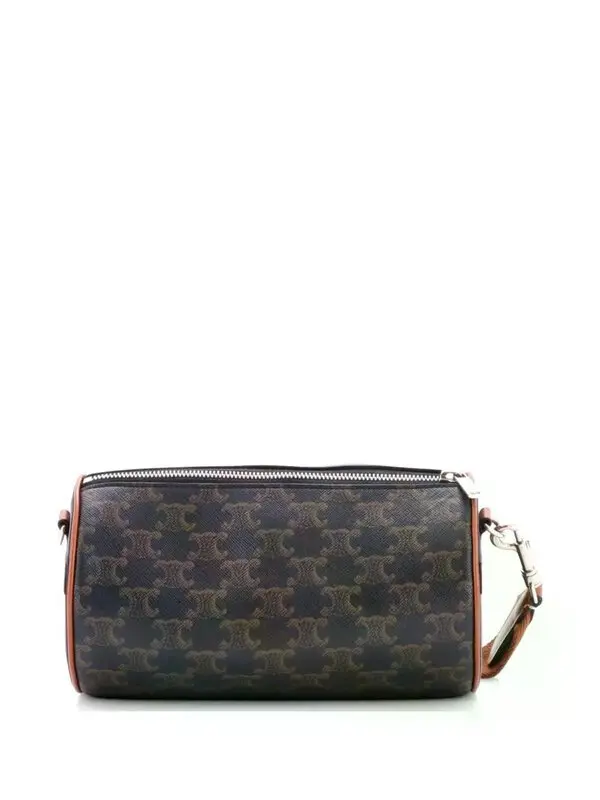Celine Logo Cylinder Bag Triomphe Coated Canvas Crossbody Bag