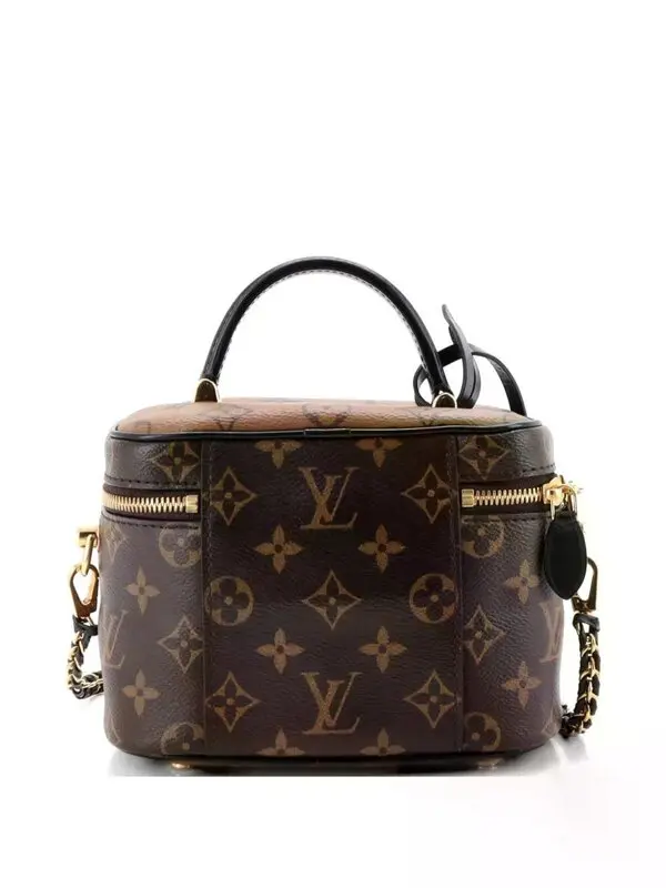 LOUIS VUITTON Vanity Handbag Reverse Monogram Canvas Pm Satchel
