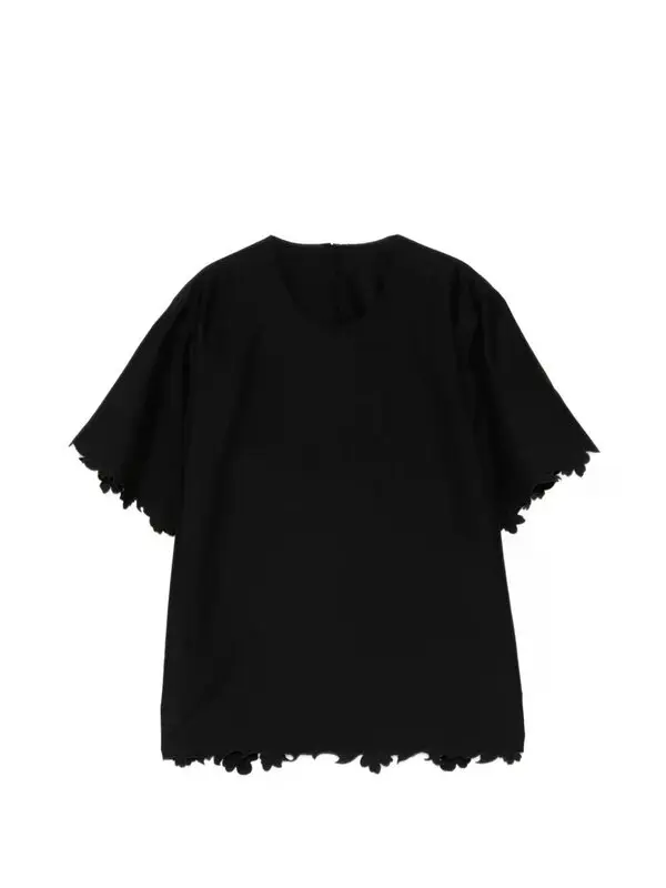 JNBY Scalloped-trim Short-sleeve Top