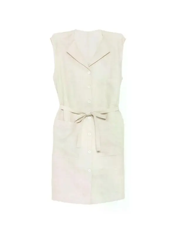 LESS Lapel Collar Sleeve Dress