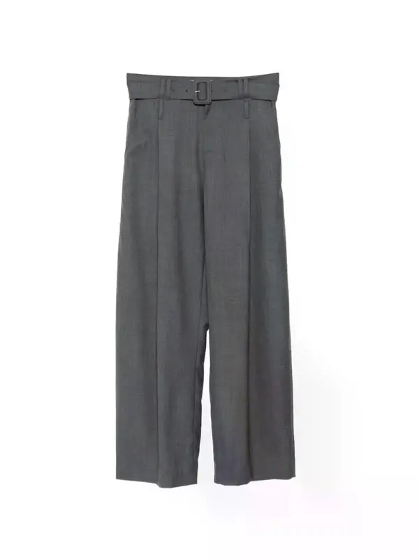 LESS Belted Wide-leg Trousers