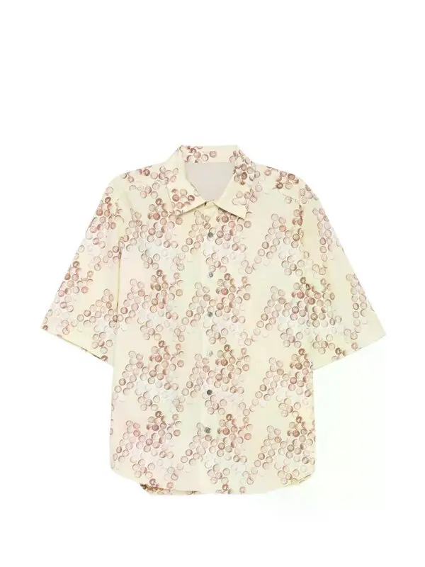 CROQUIS Circle-print Short-sleeve Shirt