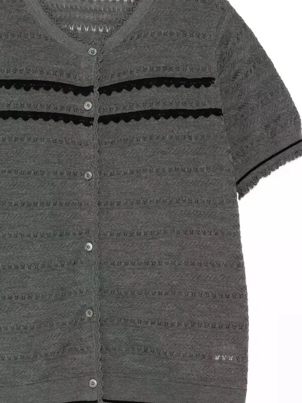 JNBY Pointelle-knit Scalloped Blouse
