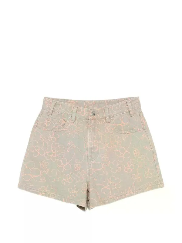 JNBY Floral Print Denim Shorts