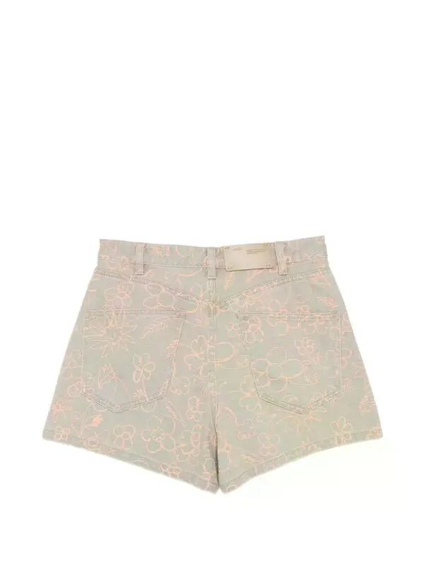 JNBY Floral Print Denim Shorts