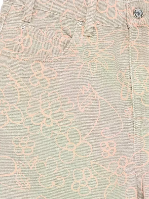JNBY Floral Print Denim Shorts