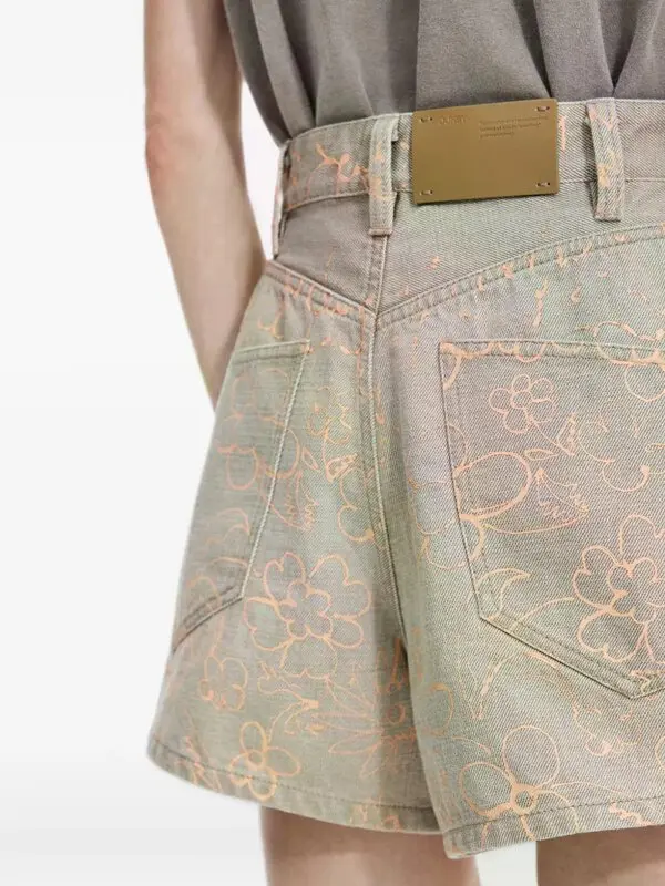 JNBY Floral Print Denim Shorts