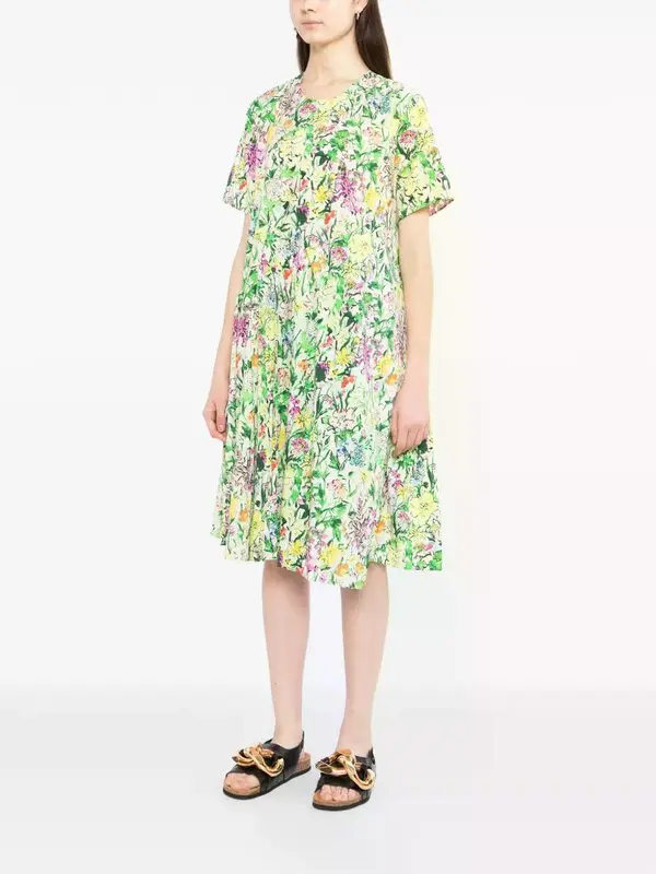JNBY Floral Print Round Neck Dress