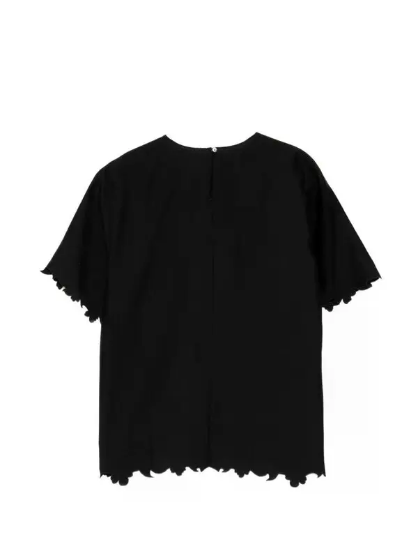 JNBY Scalloped-trim Short-sleeve Top