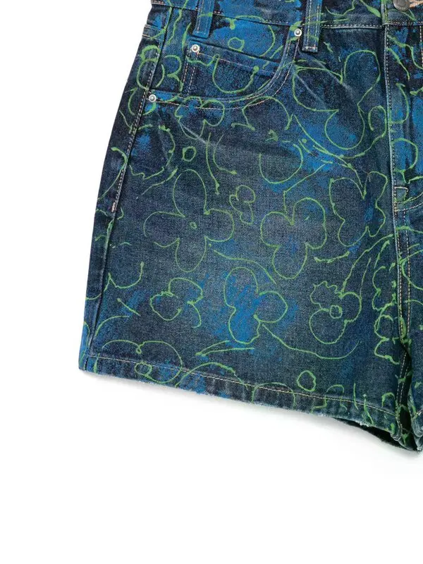 JNBY Floral-print Denim Shorts