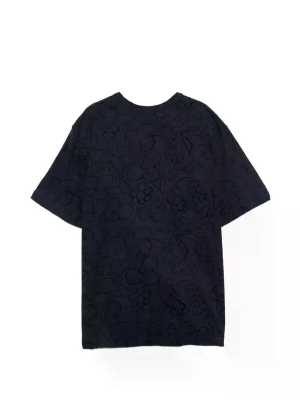 JNBY Flocked Floral-print T-shirt