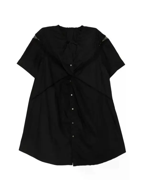 JNBY Twisted Lace-trimmed Dress - Black