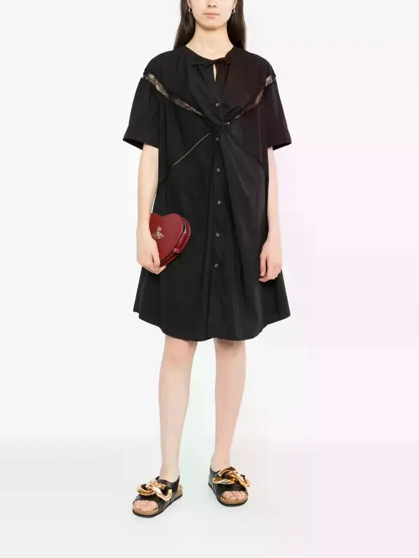 JNBY Twisted Lace-trimmed Dress