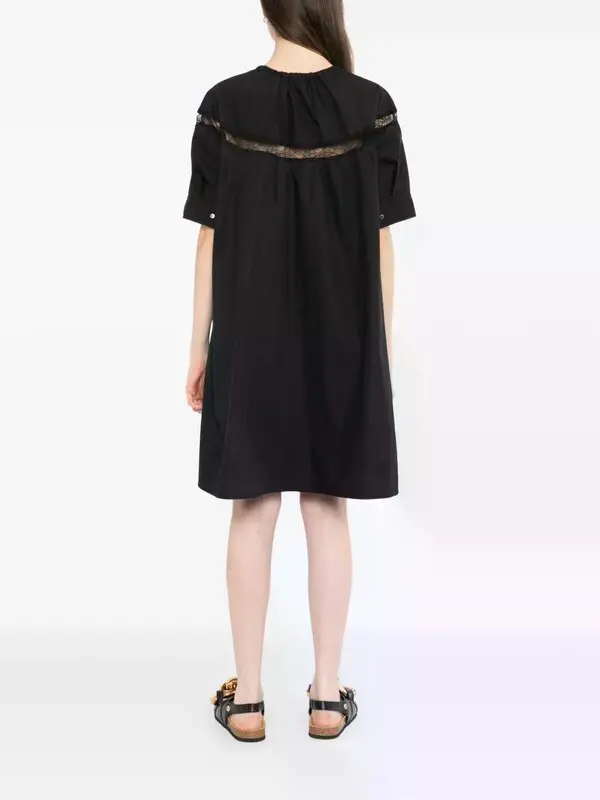 JNBY Twisted Lace-trimmed Dress