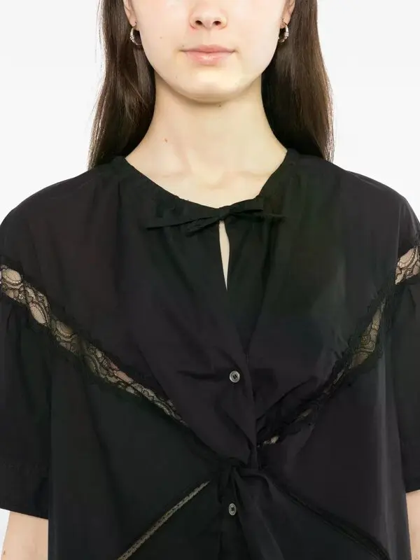JNBY Twisted Lace-trimmed Dress