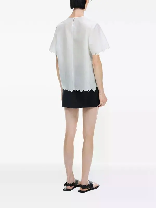 JNBY Short Sleeve Top With Scalloped Edge