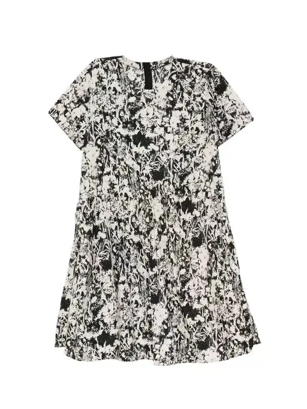 JNBY Floral-print Round Neck Dress - White