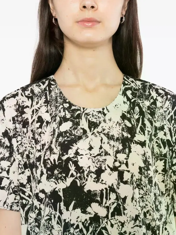 JNBY Floral-print Round Neck Dress