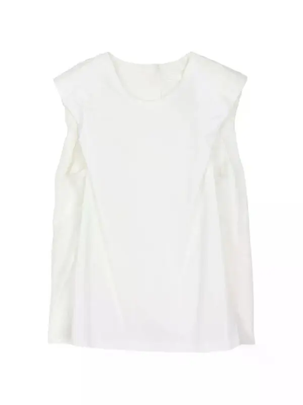 JNBY Polka-dot Sleeveless Blouse - White