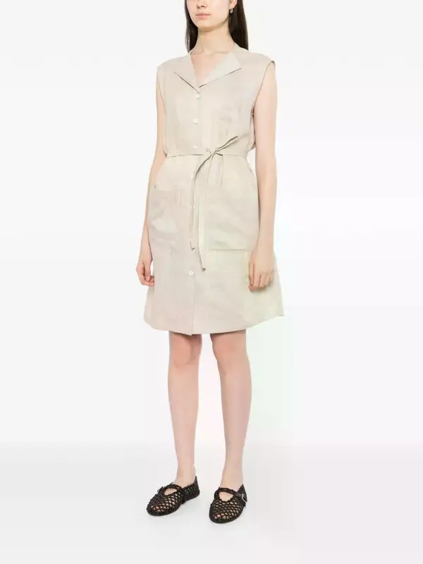 LESS Lapel-collar Sleeve Dress