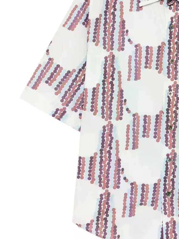 CROQUIS Geometric-print Short-sleeve Shirt