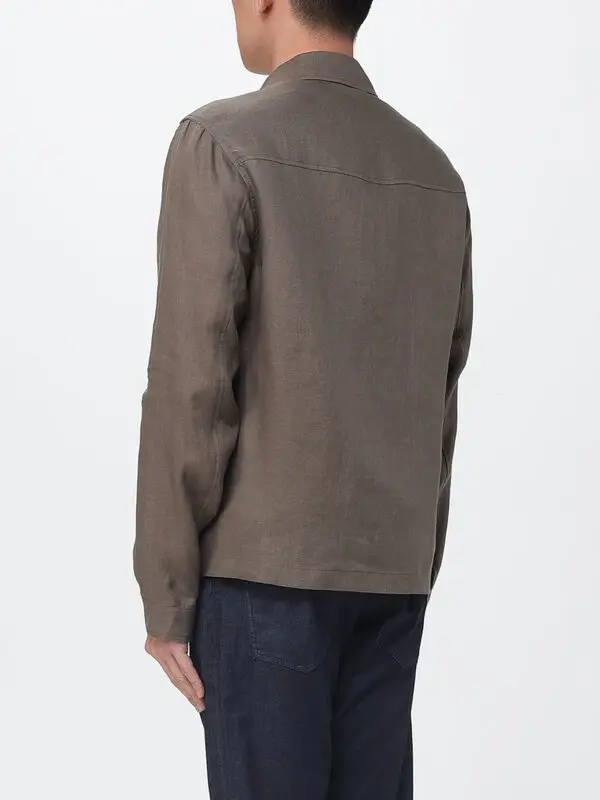 MANUEL RITZ Relaxed Fit Twill Shirt Jacket With Zip Closure