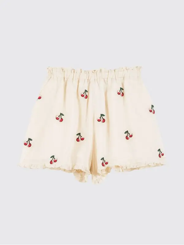 TWINSET Ramie Shorts With Embroidery