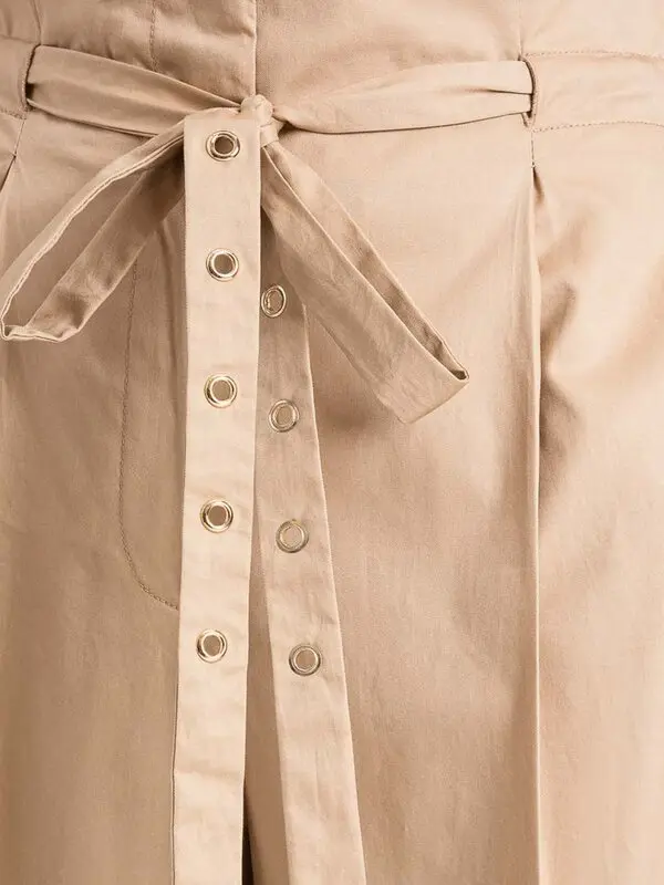 TWINSET Wide Leg Belted Trousers
