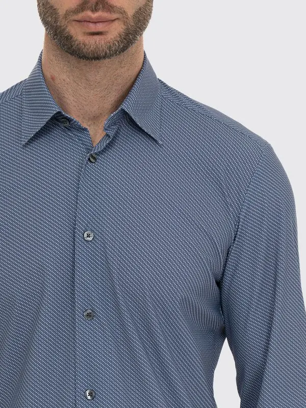 BOSS Jersey Slim Fit Shirt - Denim