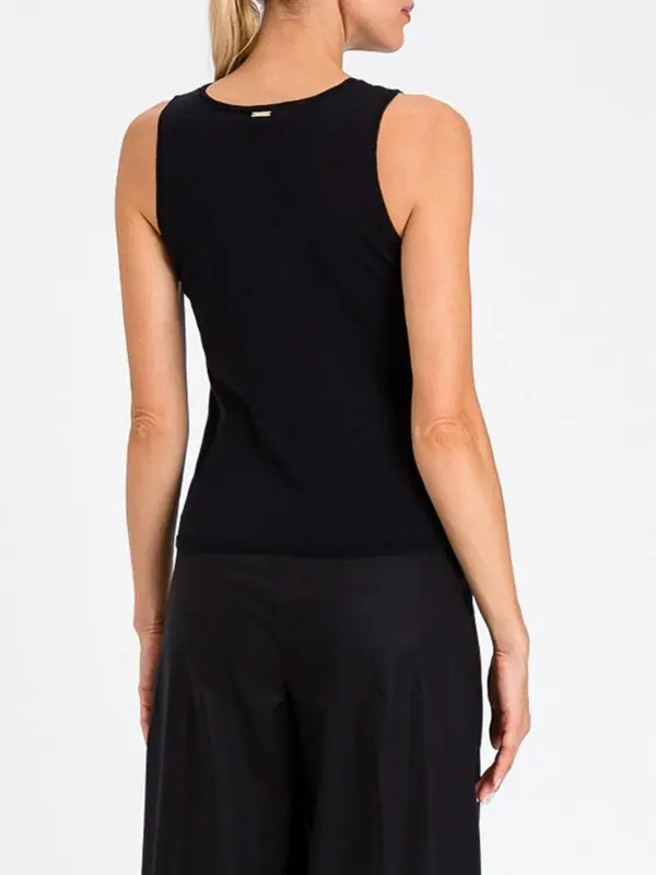 TWINSET Square Neck Top With Cherry Applique