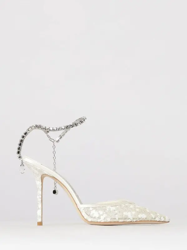 JIMMY CHOO Embellished Stiletto Pumps - Silver