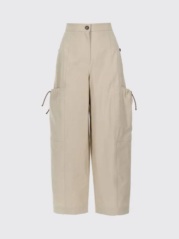 Max Mara Stretch Cotton Cargo Trousers - Red