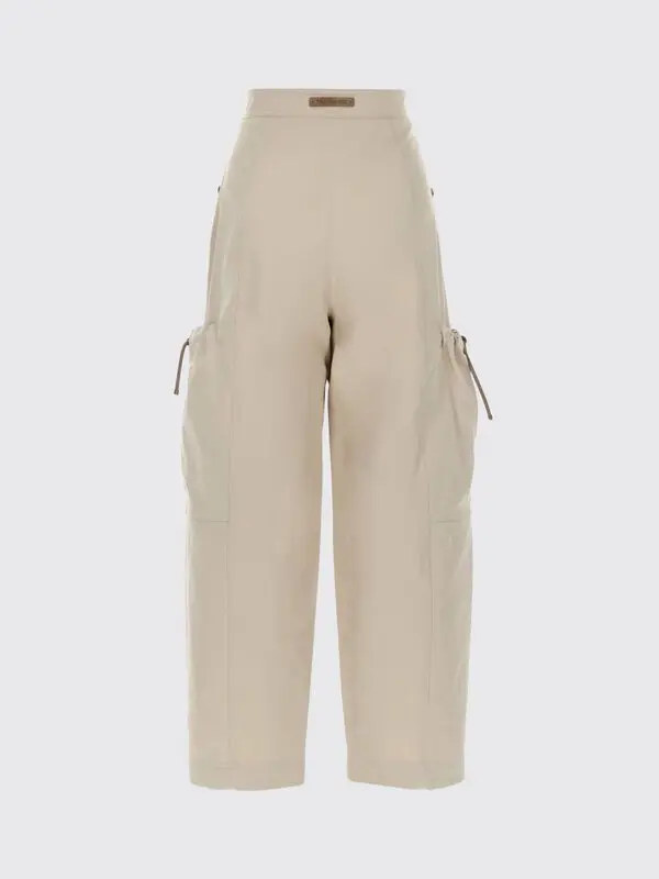 Max Mara Stretch Cotton Cargo Trousers - Red