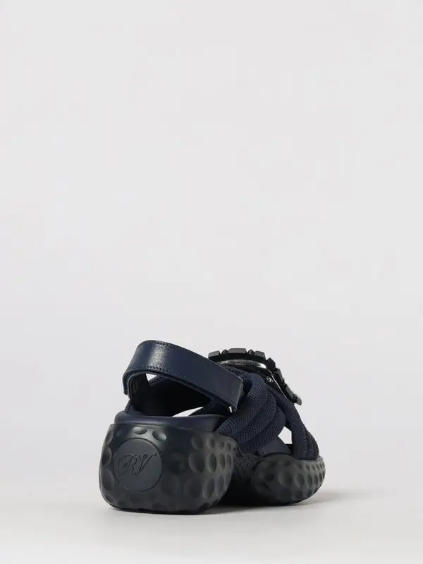 ROGER VIVIER Embellished Heeled Sandals - Blue