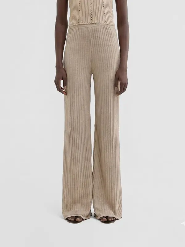 MARGHERITA MACCAPANI Bouncy Palazzo Cotton Trousers