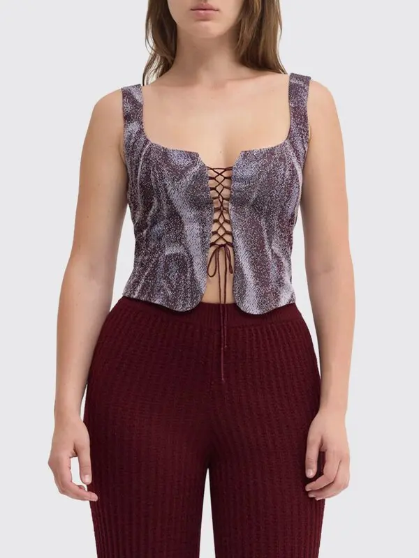 MARGHERITA MACCAPANI Abstract Pattern Corset Top