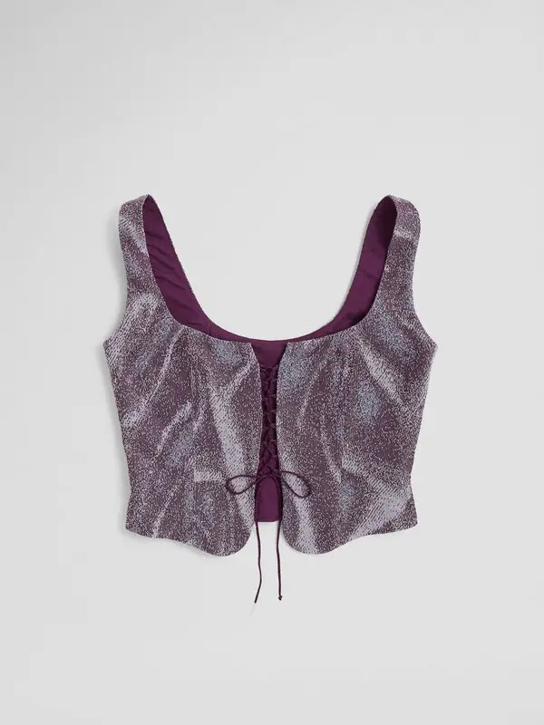 MARGHERITA MACCAPANI Abstract Pattern Corset Top